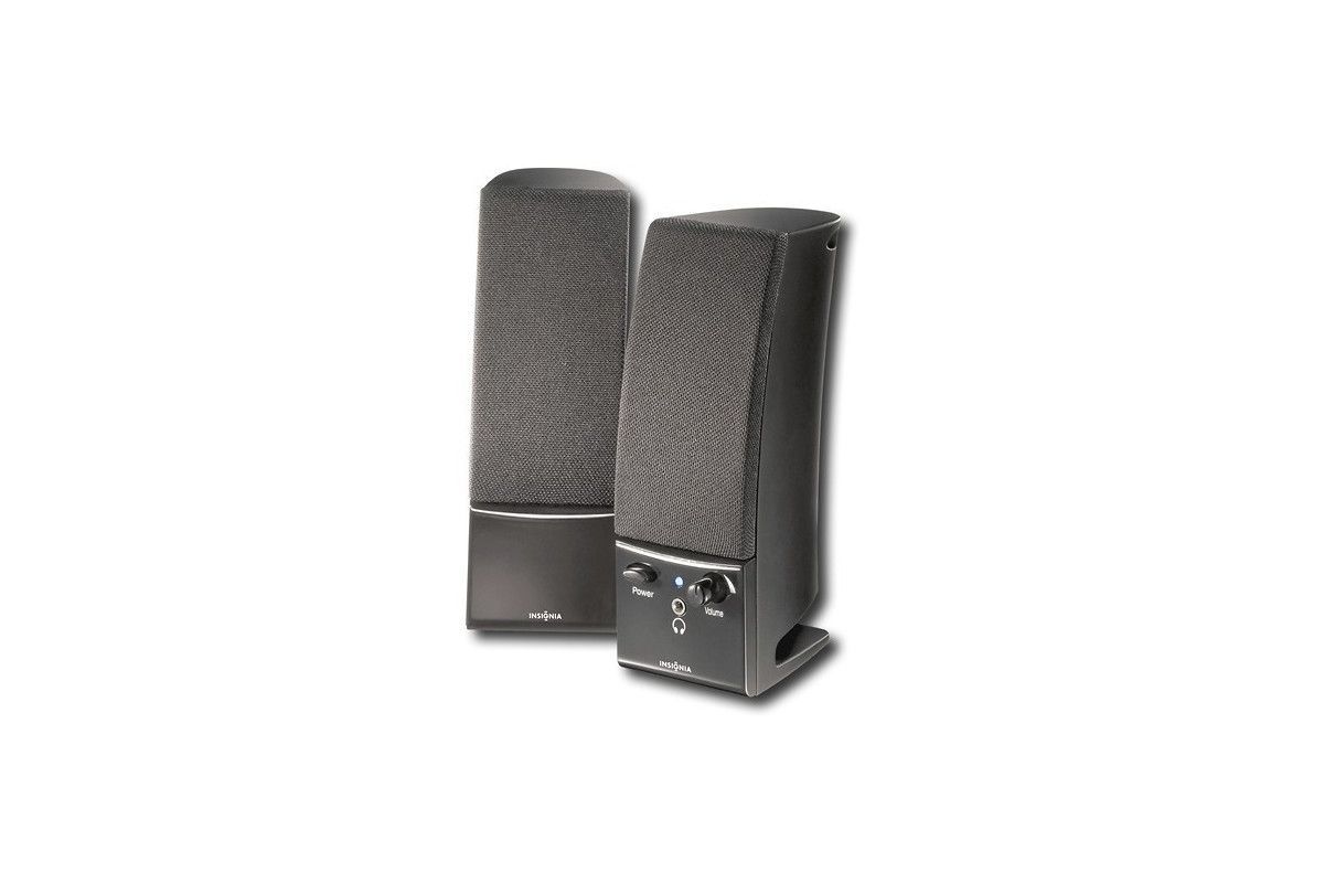 Insignia™ - 2.0 Stereo Computer Speaker System (2-Piece) in Black